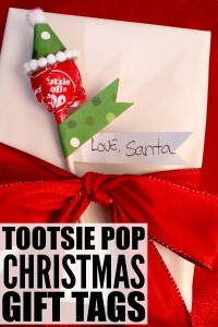 Tootsie Pop Christmas Gift Tags